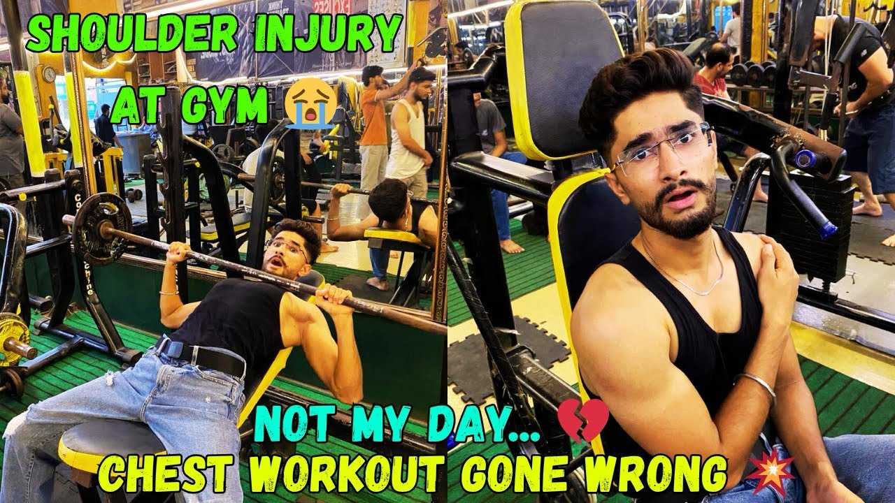 My First Gym Injury!😭 Chest Workout Gone Wrong I Injured My Shoulder ...