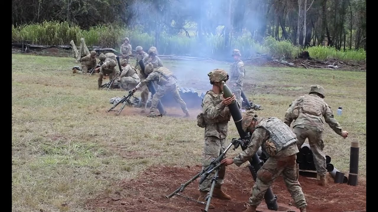 25th Infantry Division fires different Mortars at their Designated ...