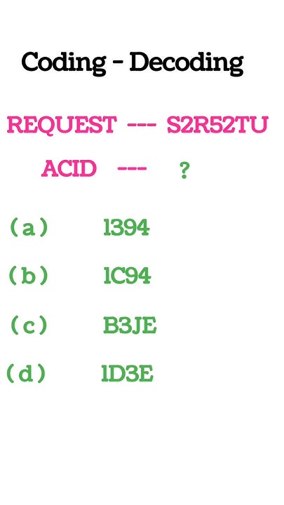 Coding decoding #codingdecoding #compitativeexam #maths #mathstricks ...