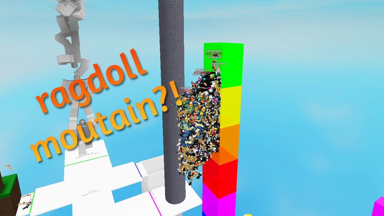 ragdoll moutain!? (roblox ragdoll stack) - YouTube