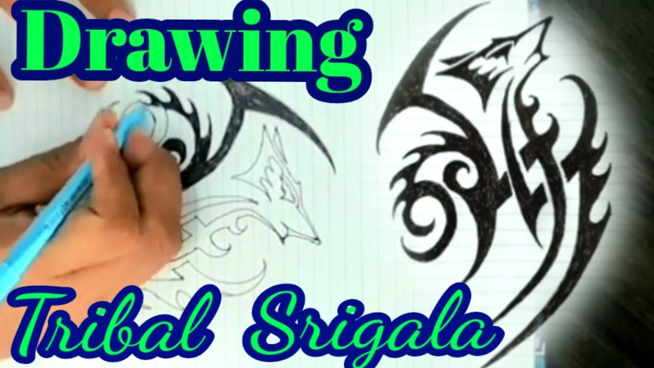Drawing : Tribal.... Srigala - YouTube