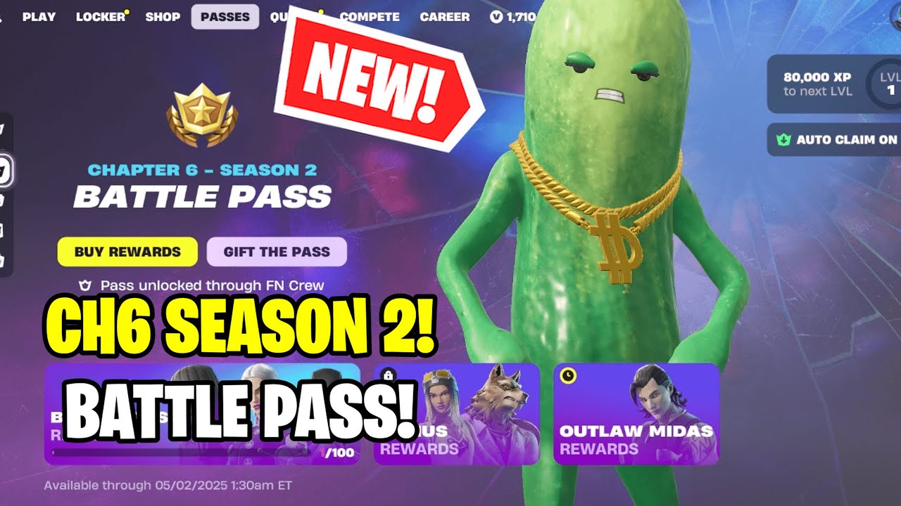 The Fortnite Chapter 6 SEASON 2 Battle Pass! - YouTube