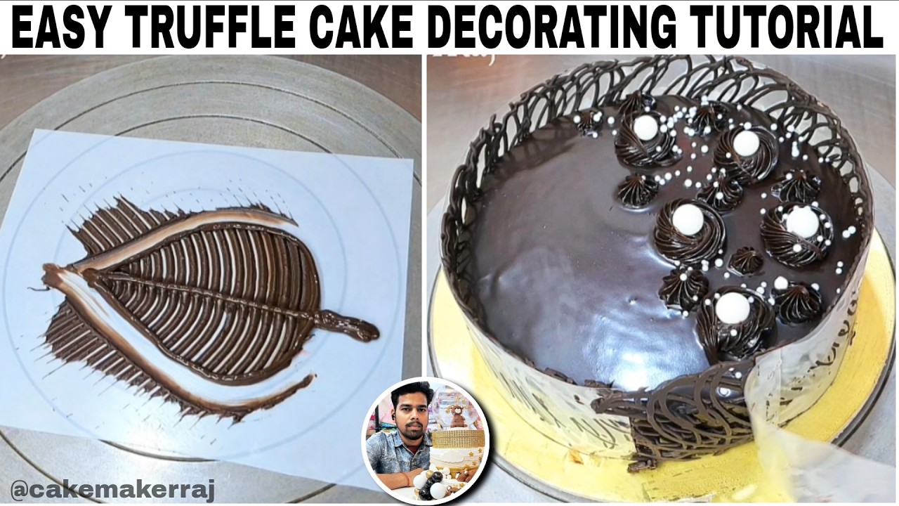 EASY CHOCOLATE TRUFFLE CAKE DECORATING TUTORIAL / STEP BY STEP ...