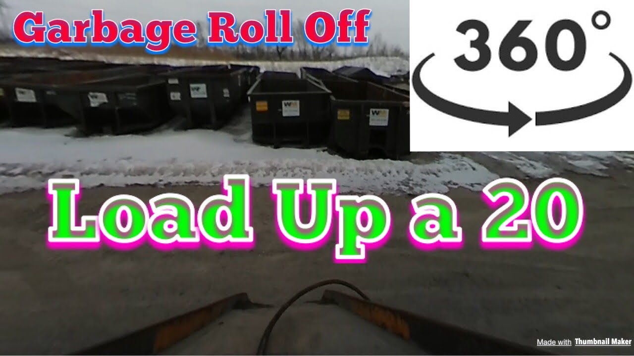 LOAD EM UP! Loading a 20 yard garbage container for delivery. - YouTube