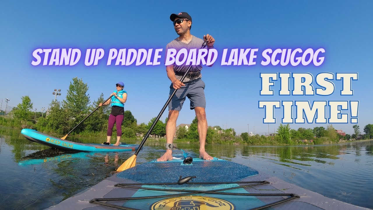 first time SUP Lake Scugog, Port Perry - YouTube