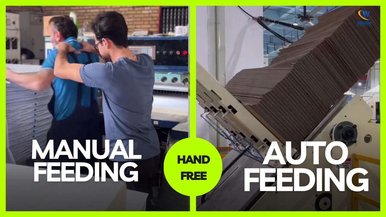 The Comparisiton of manual paper sheets feeder and auto paper board ...