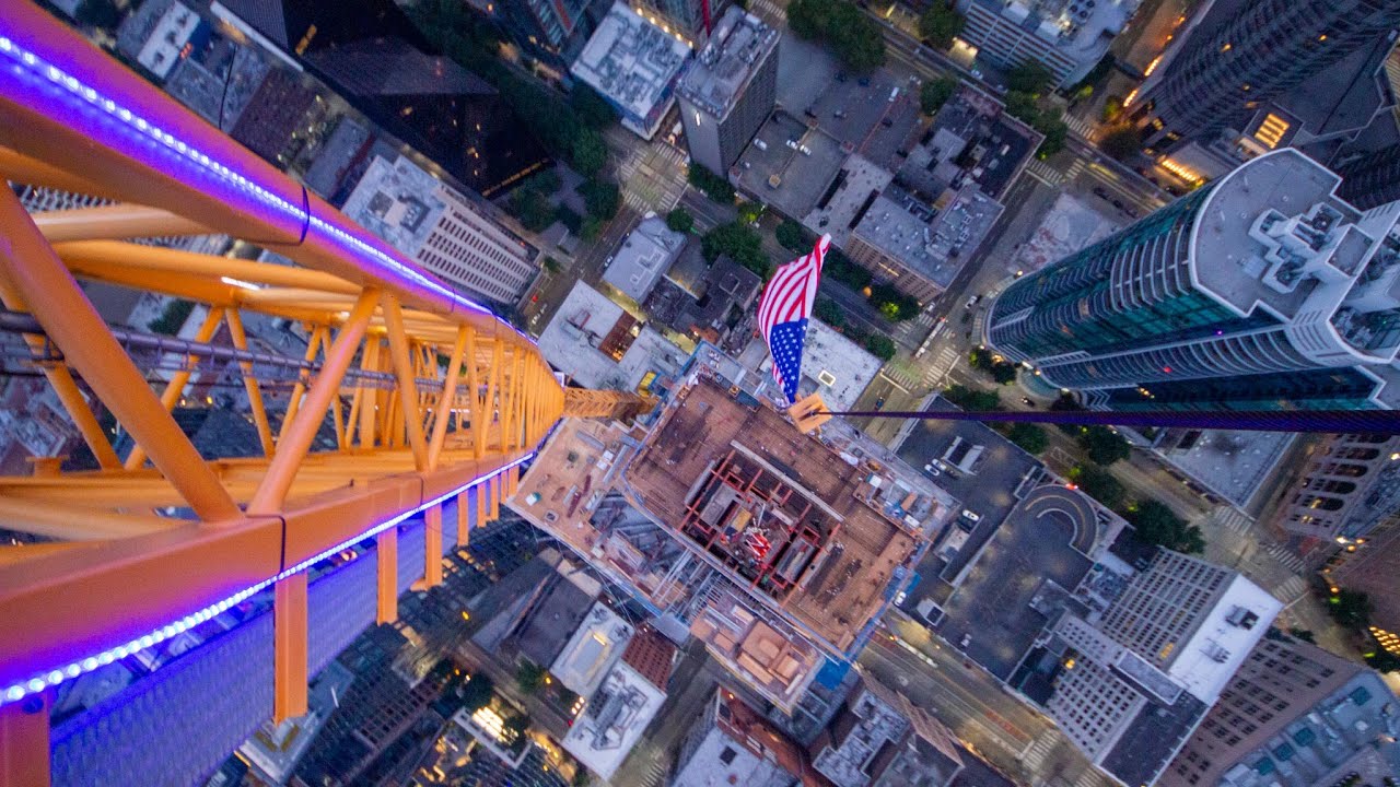 700+ ft Sunrise Crane Climb (Seattle) - YouTube