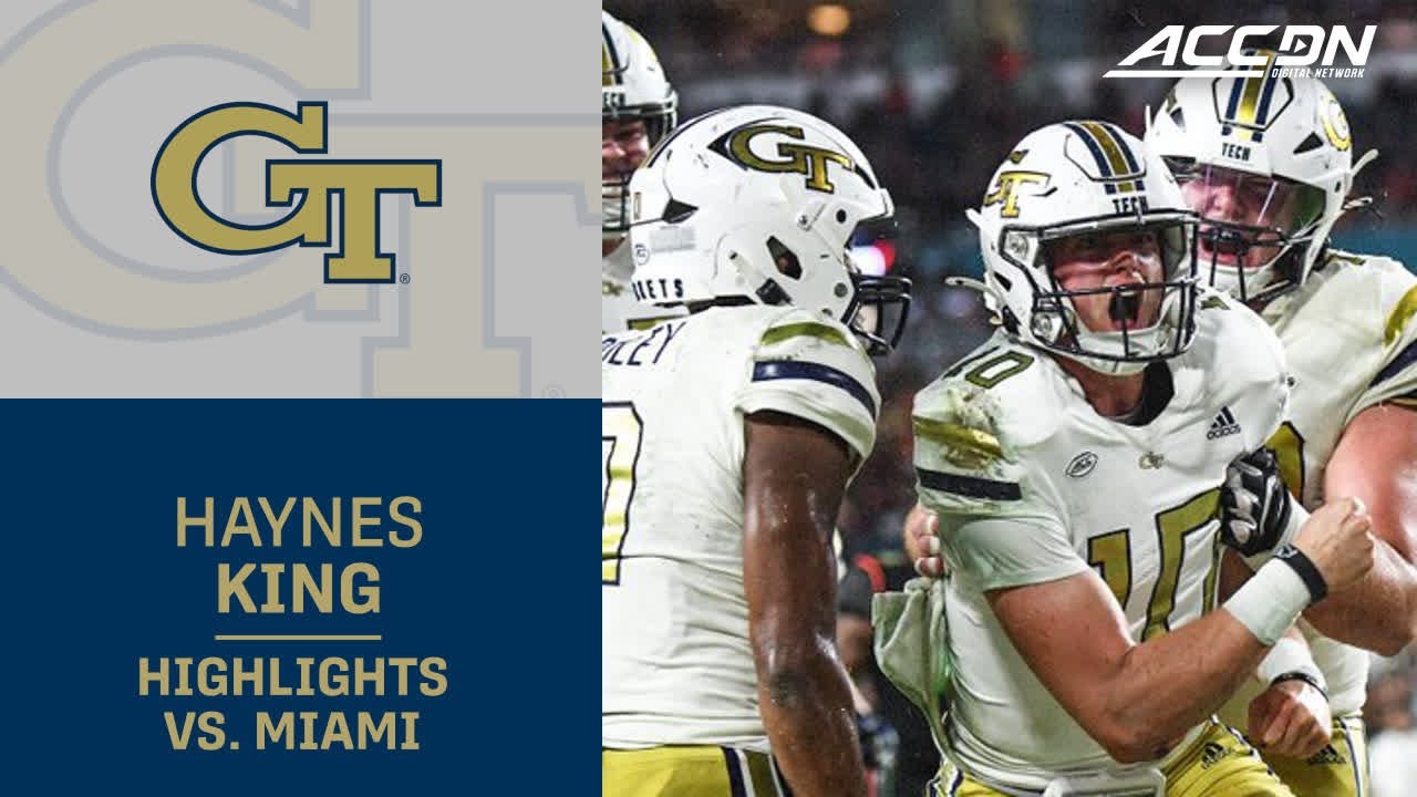 Haynes King Leads Georgia Tech To A Wild Upset Victory - YouTube