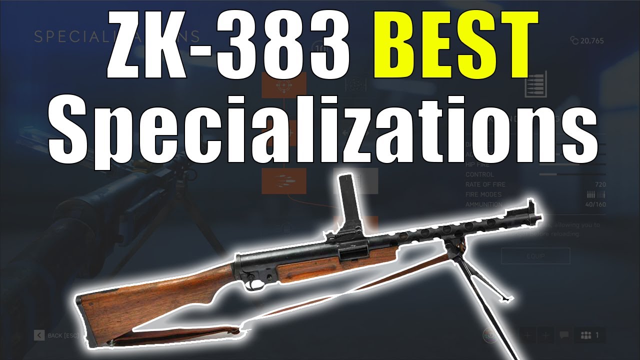 Battlefield V ZK-383 Specialization Guide (with Gameplay) BFV - YouTube