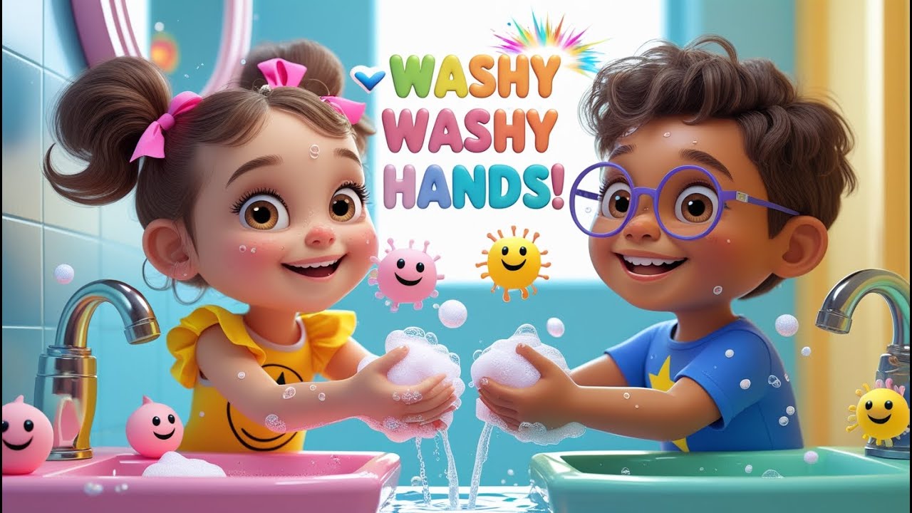 Washy Washy Hands | Fun Kids Song to Learn Hand Washing #kidsongs # ...