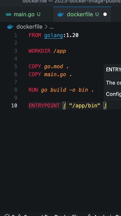 Add a #golang into a #docker container! #shorts - YouTube