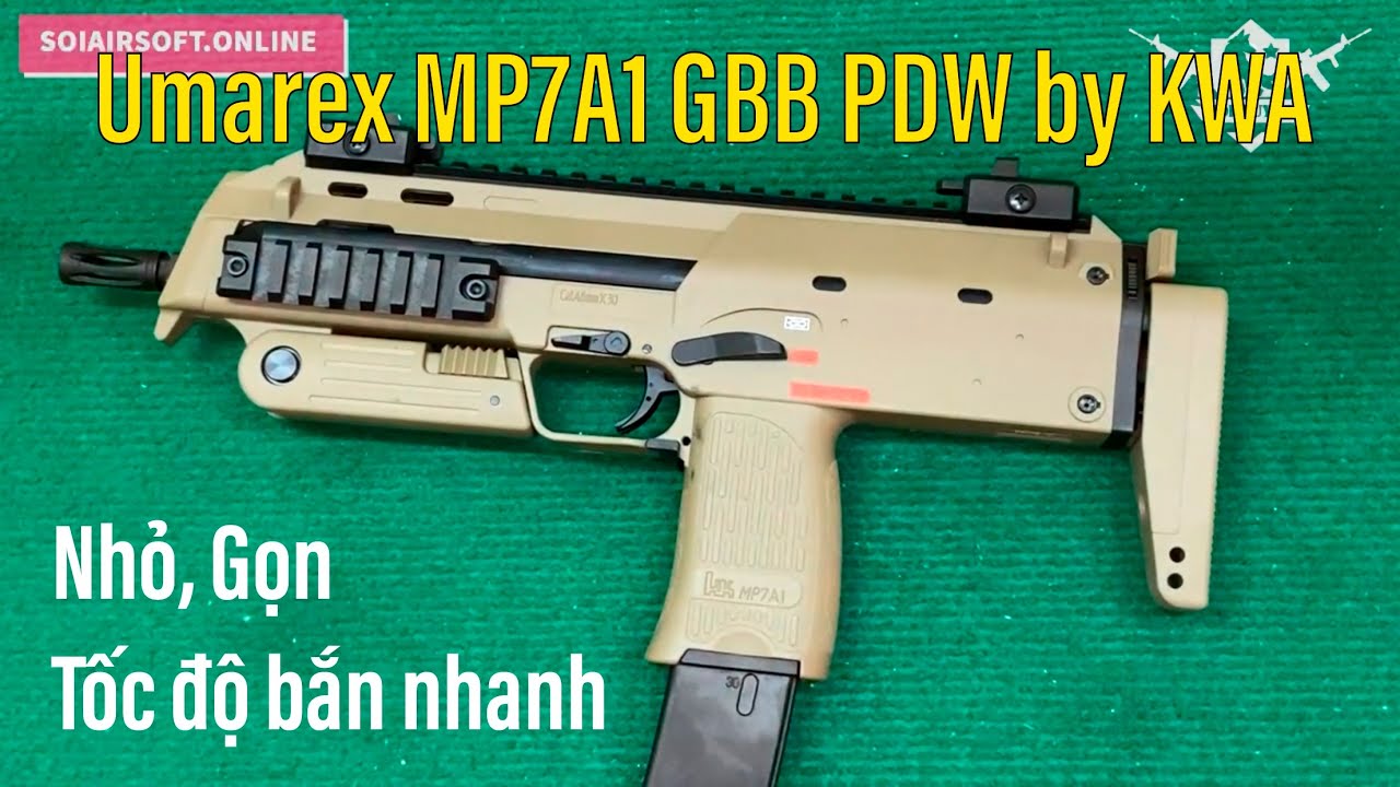 Umarex MP7A1 GBB PDW (Tan) by KWA một cây SMG gọn nhẹ, Bắn tốc độ nhanh - Sói Tuyết Airsoft ...