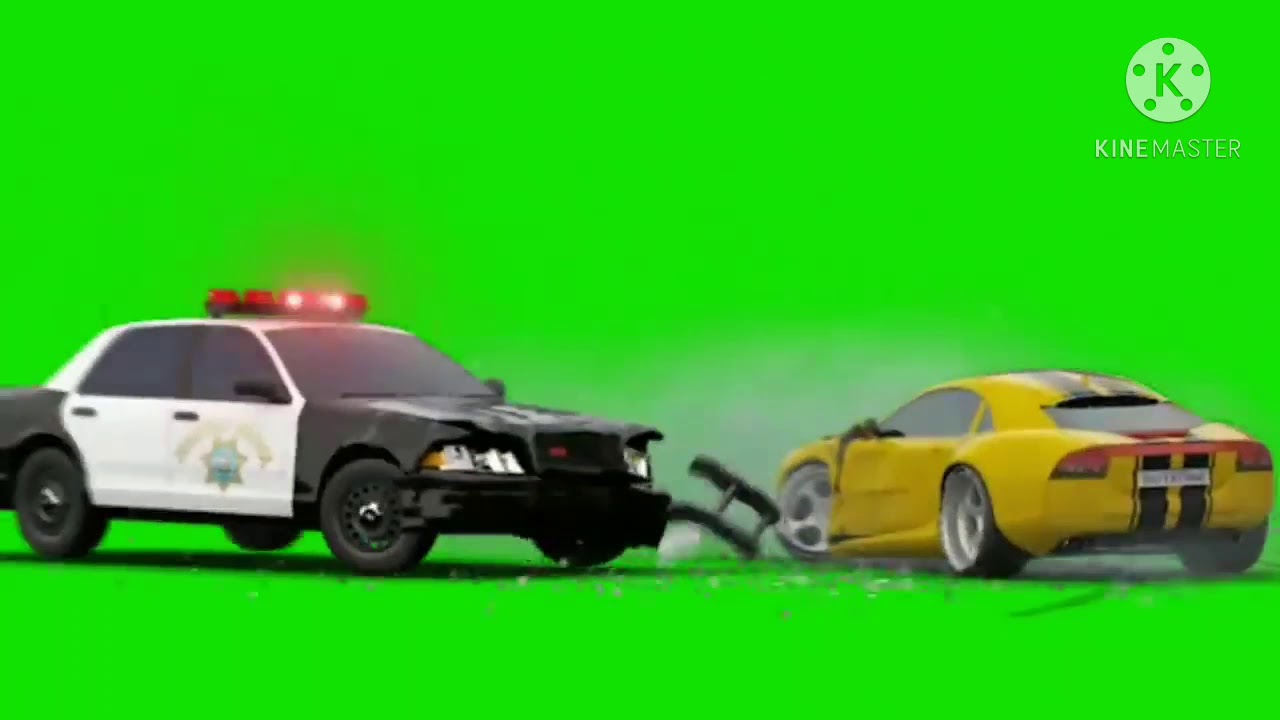 green screen police crash - YouTube