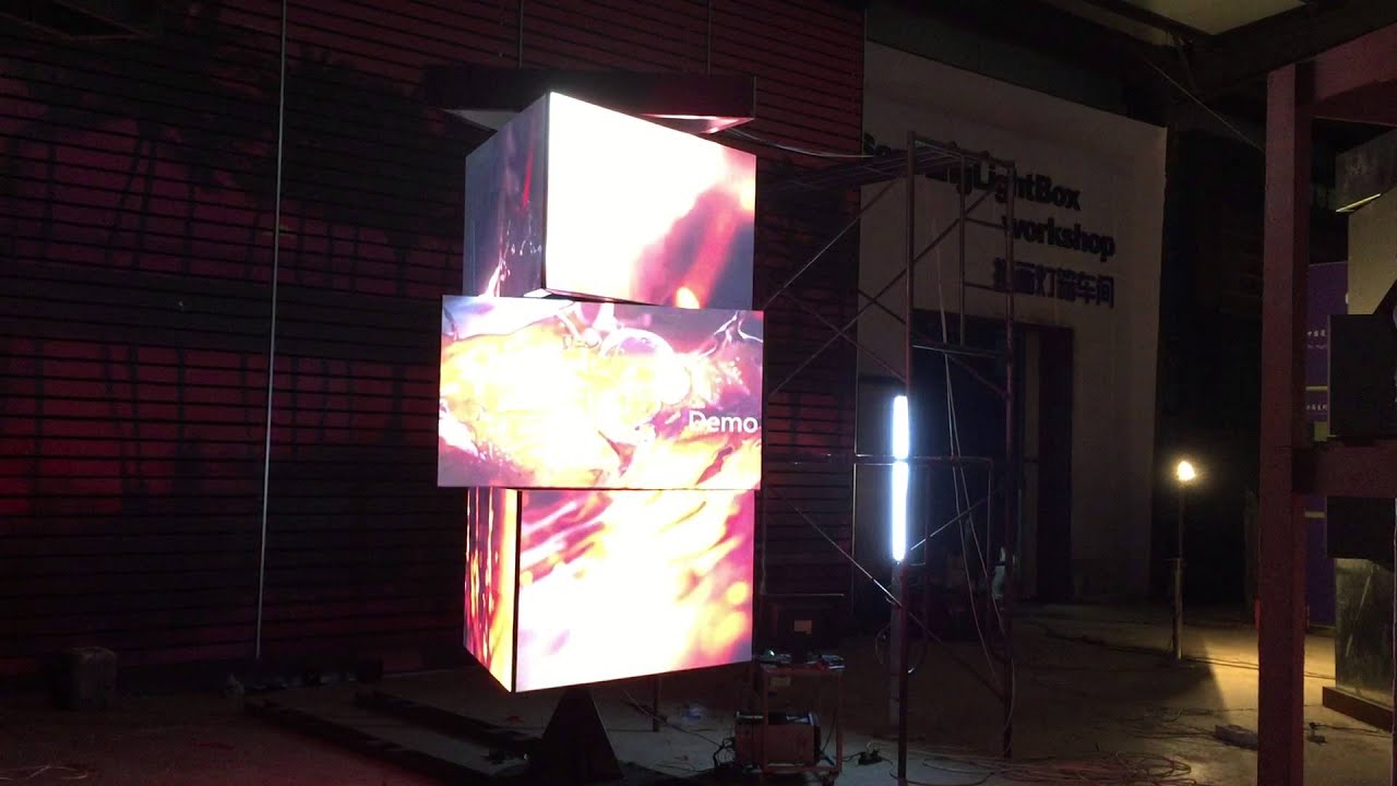 Creative P4 P5 Indoor Rotating LED Display LED video wall LED screen ...