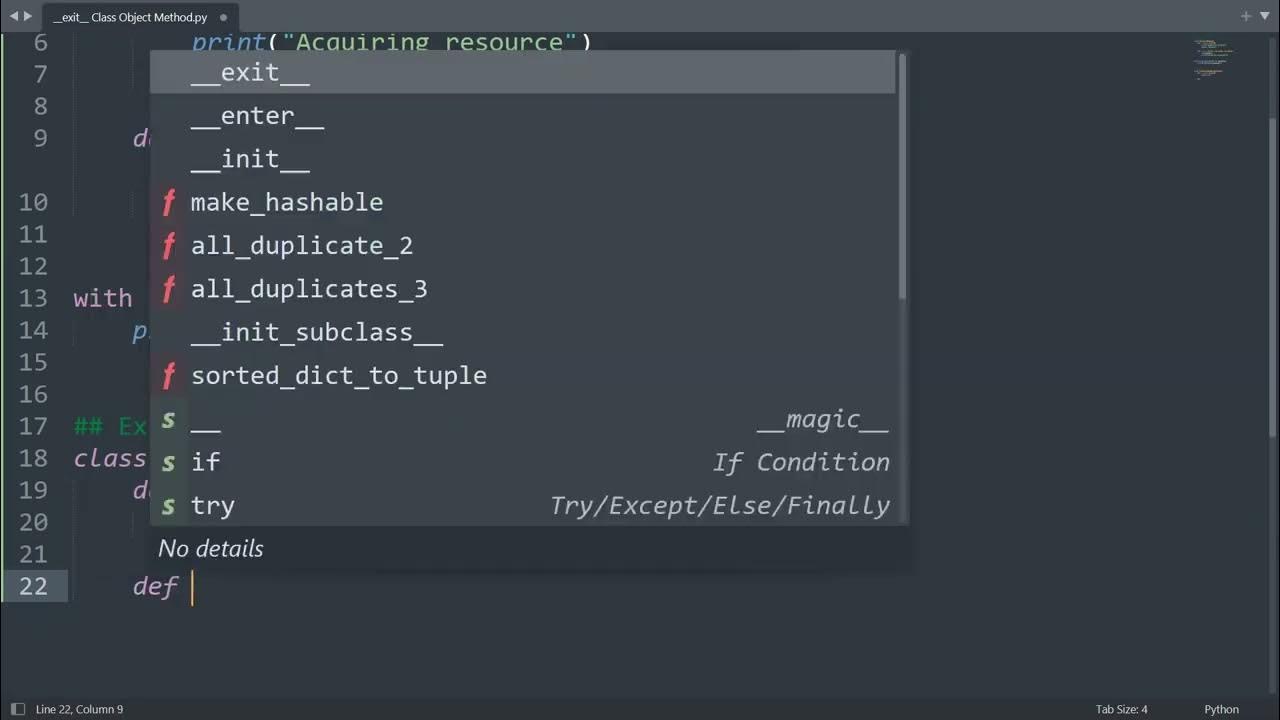__exit__ class object method in Python | Python Examples | Python ...