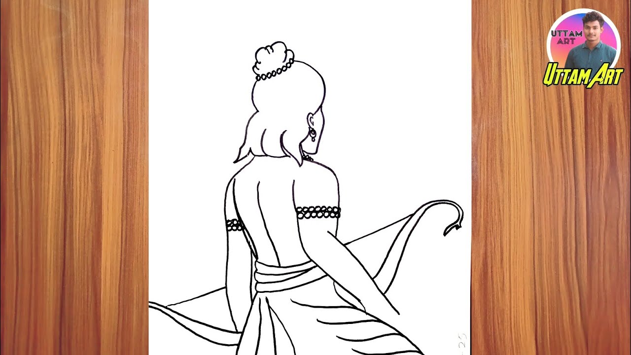 Lord Ram back side drawing || How to draw Shree Ram - YouTube
