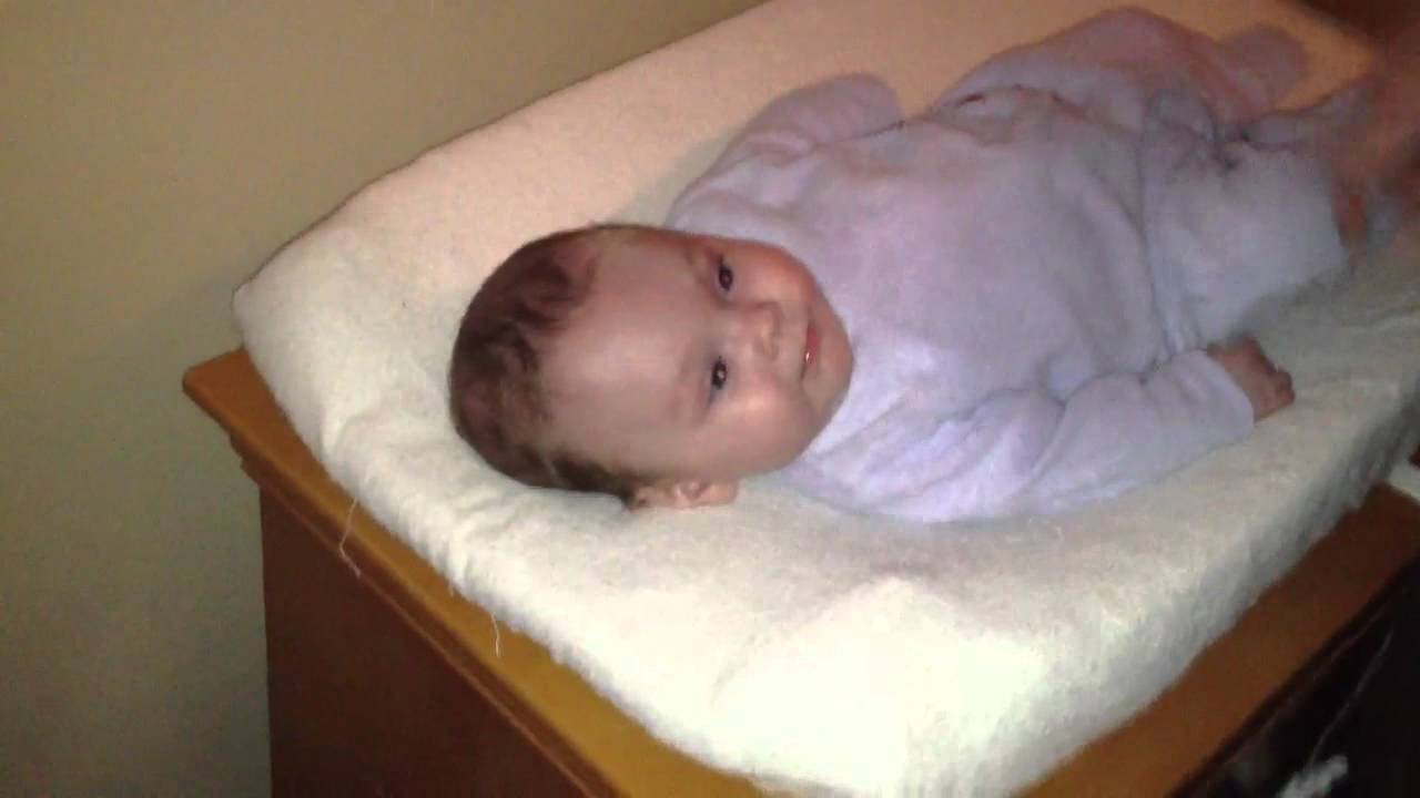 Eleanor laughing on the changing table - YouTube