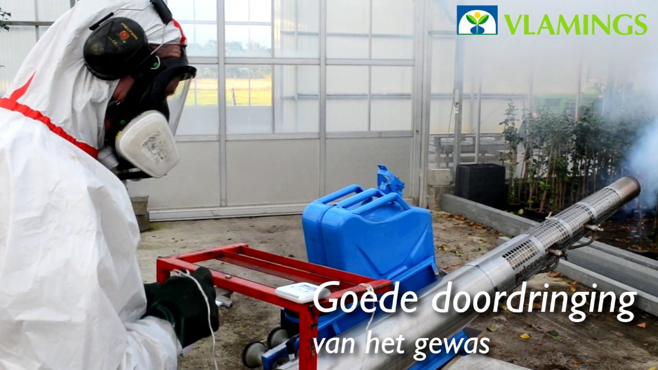 Demonstratie Foggen ruimtebehandeling in kassen - YouTube