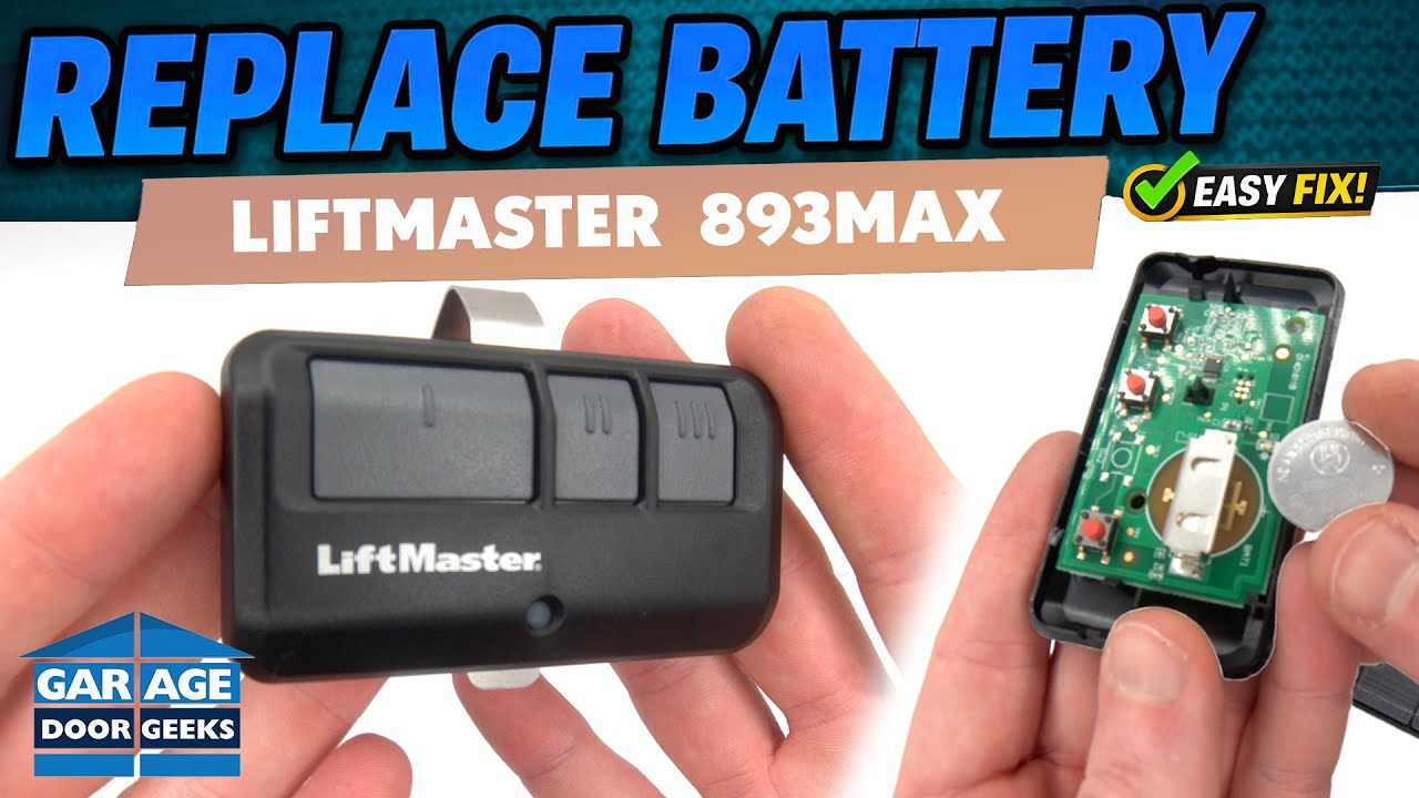 LiftMaster 893MAX Remote – How to Change the Battery (3-Button Control ...