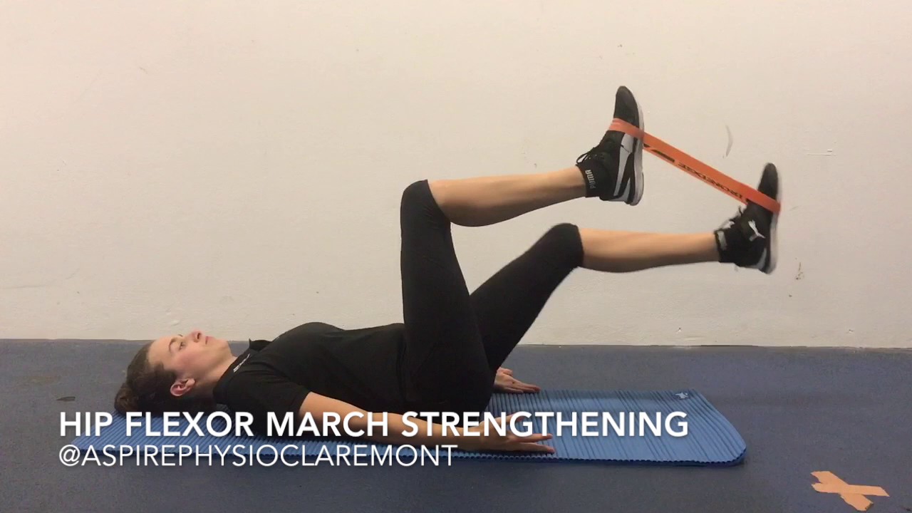 hip flexor marching - YouTube