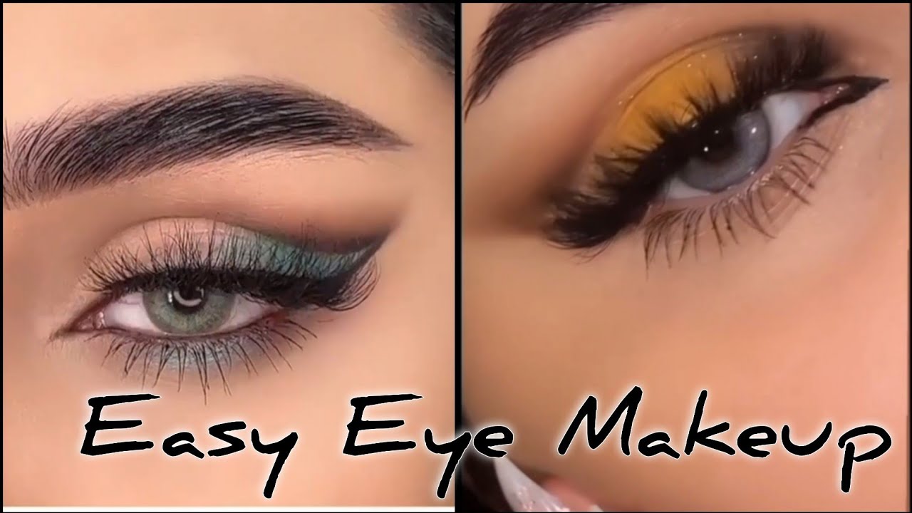 Easy and simple eye makeup look | easy eye makeup for beginners - YouTube