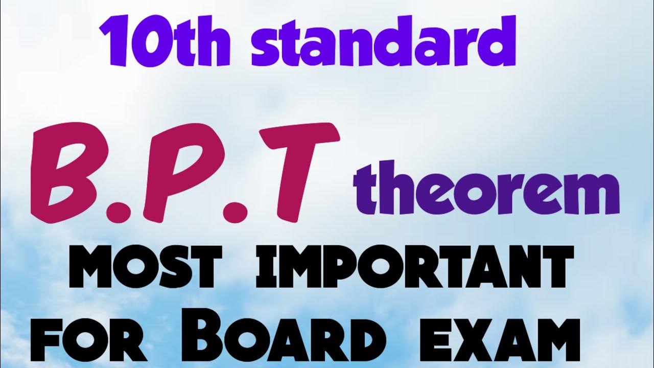 Triangles 10th standard Basic proportionality theorem BPT for State & CBSE in a easy way - YouTube