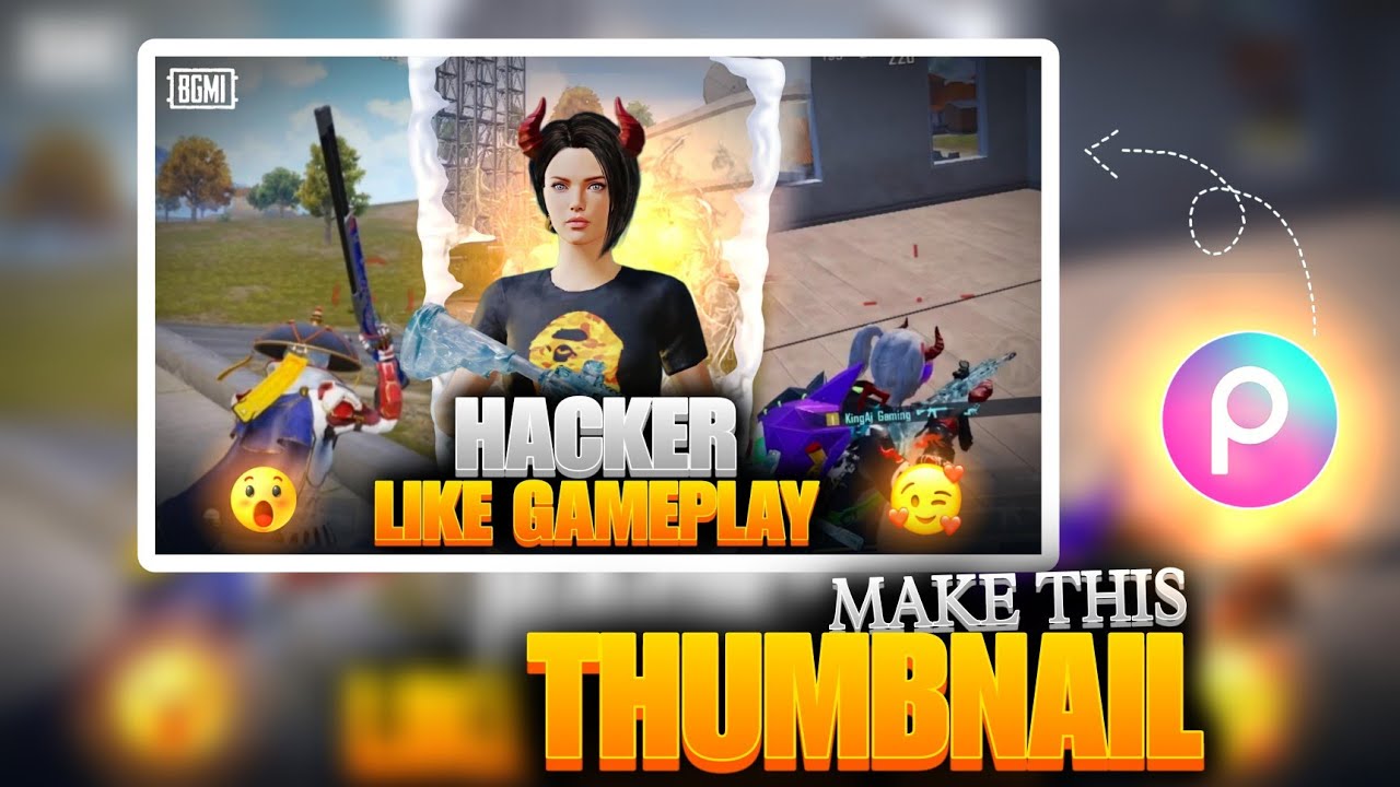 Make This Amazing Viral Thumbnail in Picsart 🔥 Bgmi Gameplay Thumbnail ...