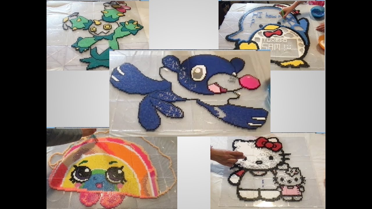 5 Huge Perler Bead Creations - YouTube