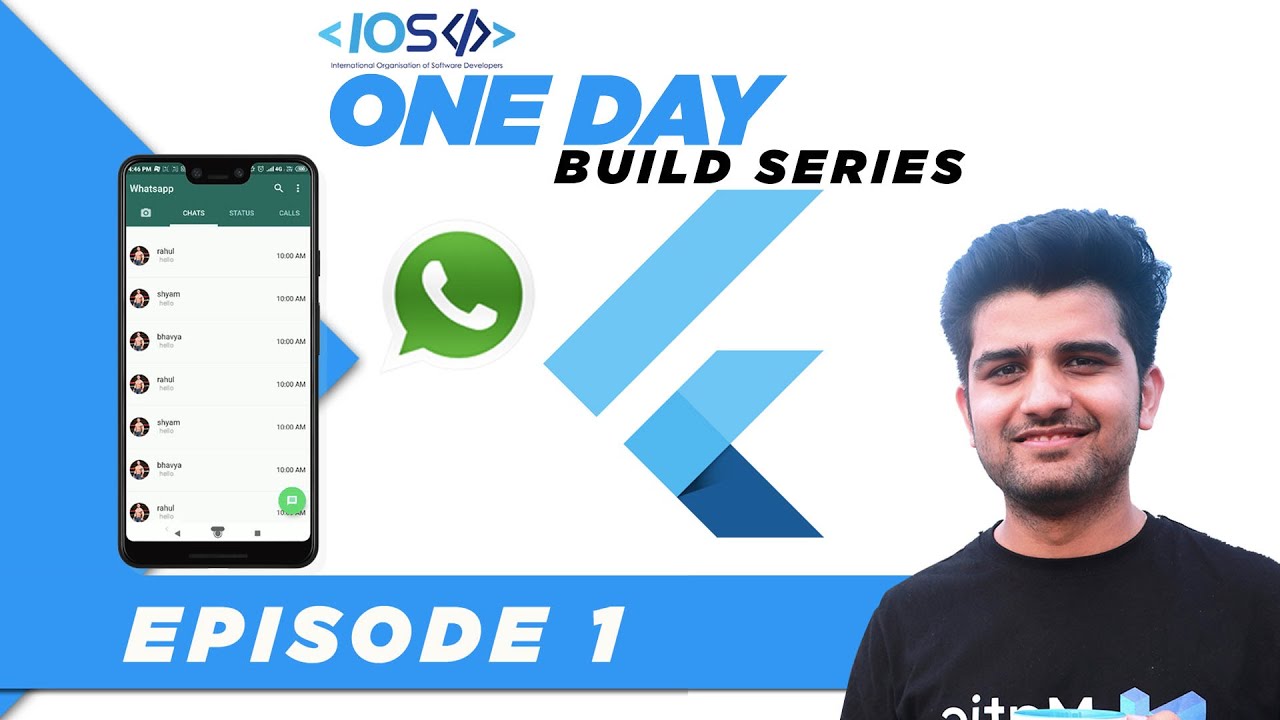 One Day Builds Episode 1 Create Whatsapp Using Flutter Iosd Dart Native Android Ios