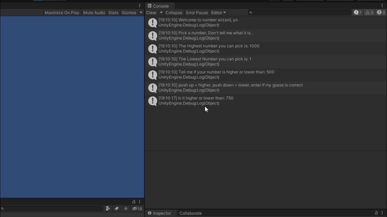 Learning Unity & C# Number guessing game - YouTube