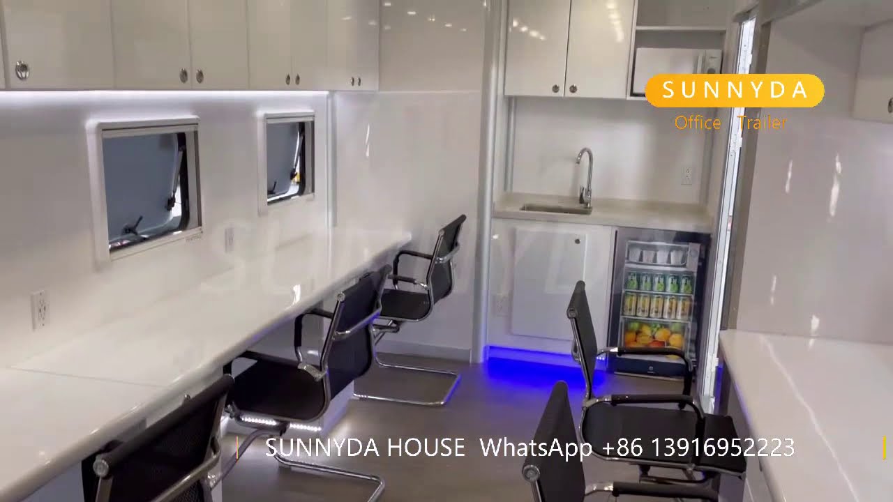 Luxury Office Trailer, Slide and Expandable Mobile Trailer Office With ...