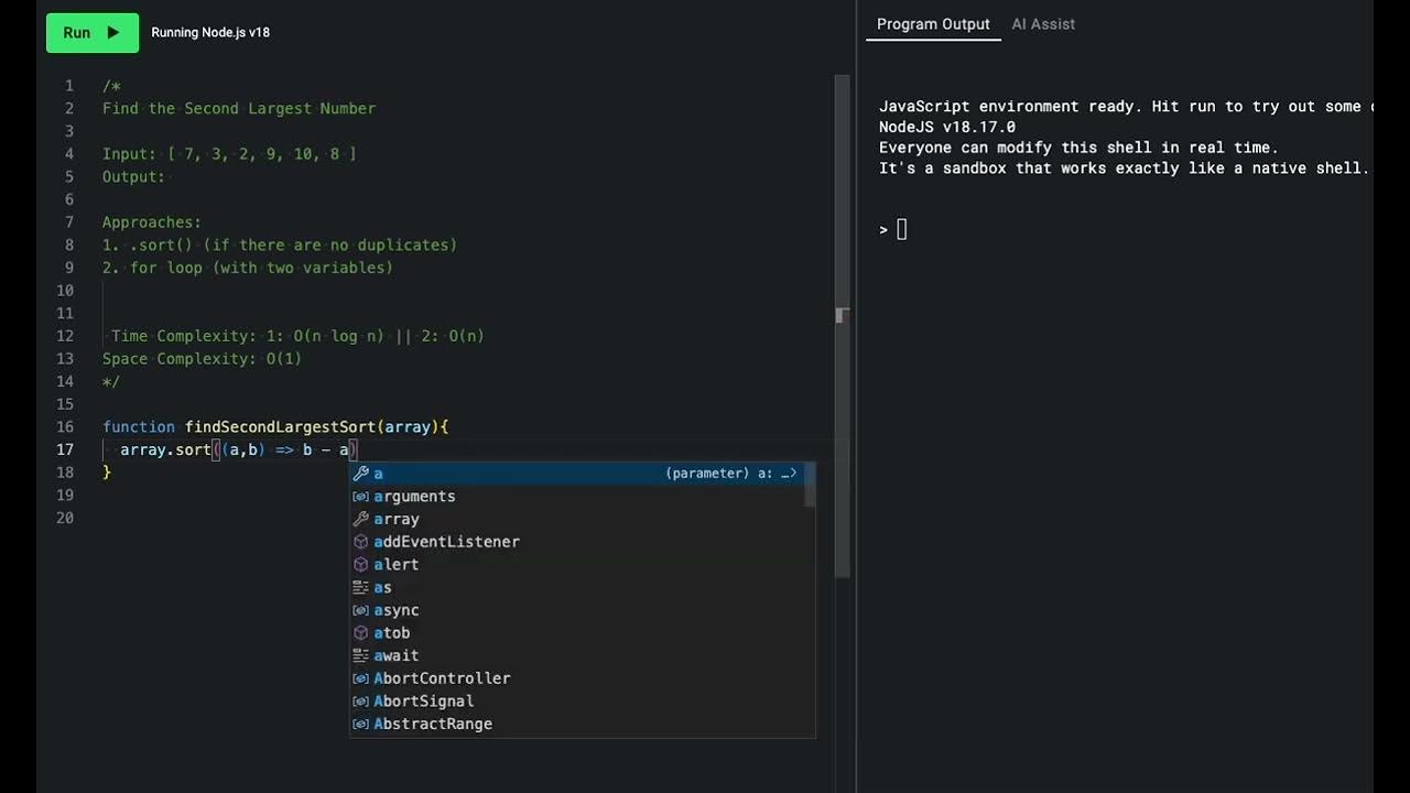 Find the Second Largest Number | JavaScript Arrays Episode 5 - YouTube