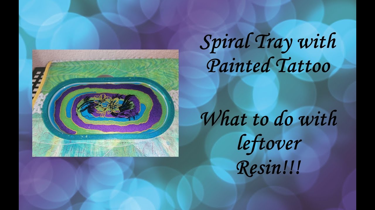 312. Tray with a Spiral and Painted Tattoo from leftover Resin ...
