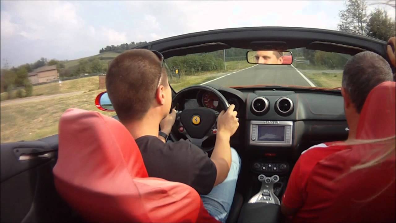 Ferrari California acceleration, overtaking two cars - YouTube