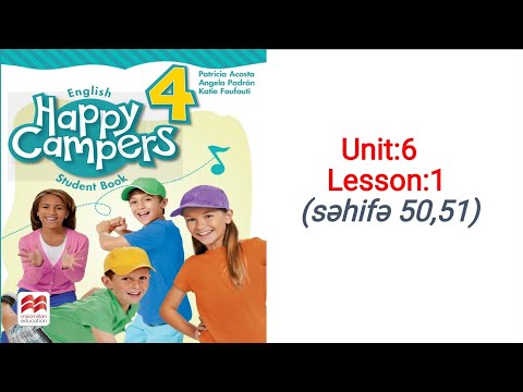 4-cü sinif ingilis dili.Unit 6.Lesson:1 (Yeni dərslik Happy Campers səhifə 50,51)