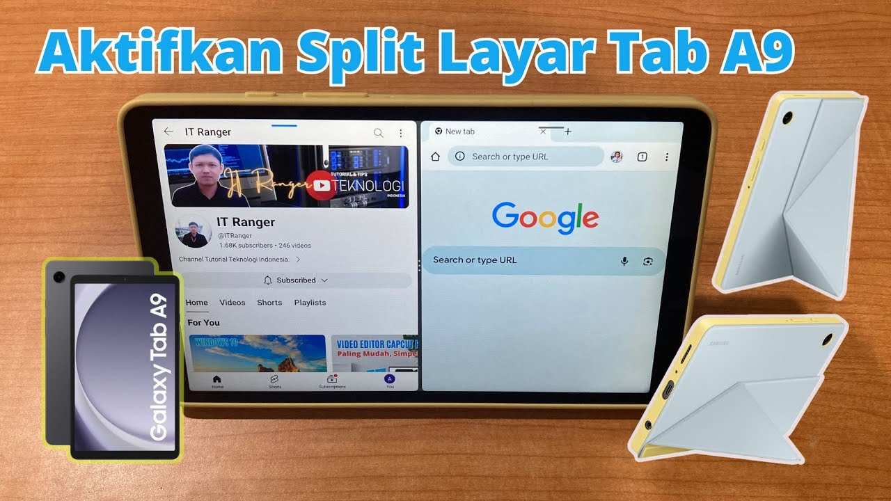 Cara Aktifkan & Menggunakan Split Layar Samsung Galaxy Tab A9 - YouTube