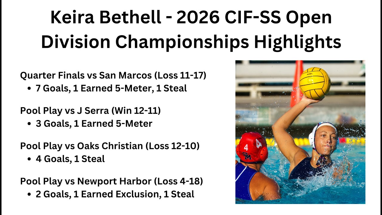 Keira Bethell 2026 CIF-SS Open Division Championships Highlights - YouTube