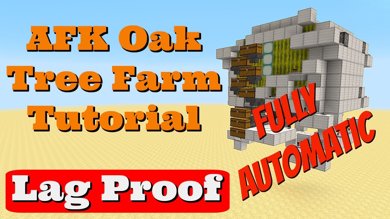 AFK Oak Tree Farm Tutorial [Server Lag Proof] - YouTube