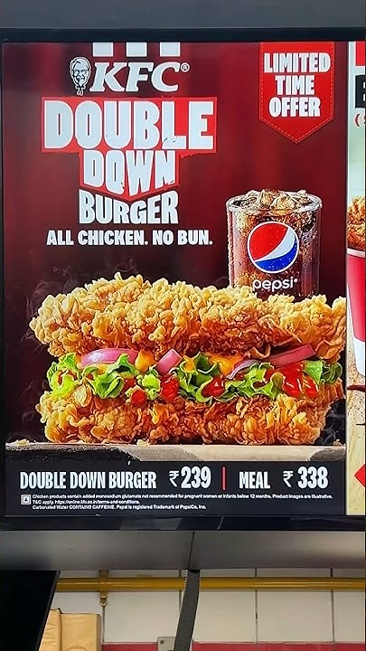 KFC Double Down Burger- KFC New Menu #kfc #kfcfriedchicken #shortsviral ...