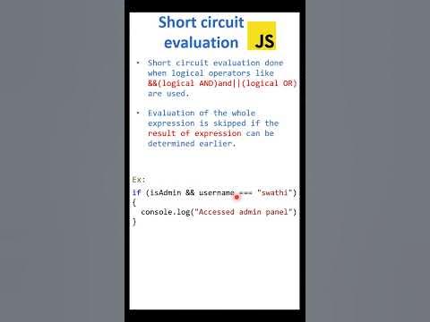 short circuit evaluation in JavaScript | operators in javascript | javascript in telugu # ...