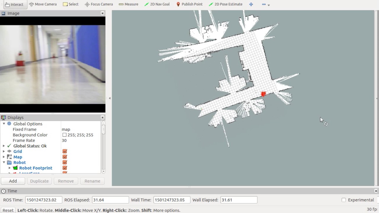 amcl localization turn straight in 5F - YouTube