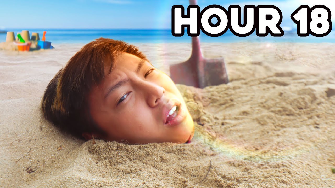 Buried Under Sand for 24 Hours Straight! - YouTube