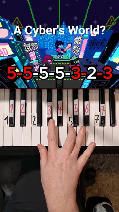 A CYBER'S WORLD? Deltarune Chapter 2 Piano Tutorial #shorts - YouTube