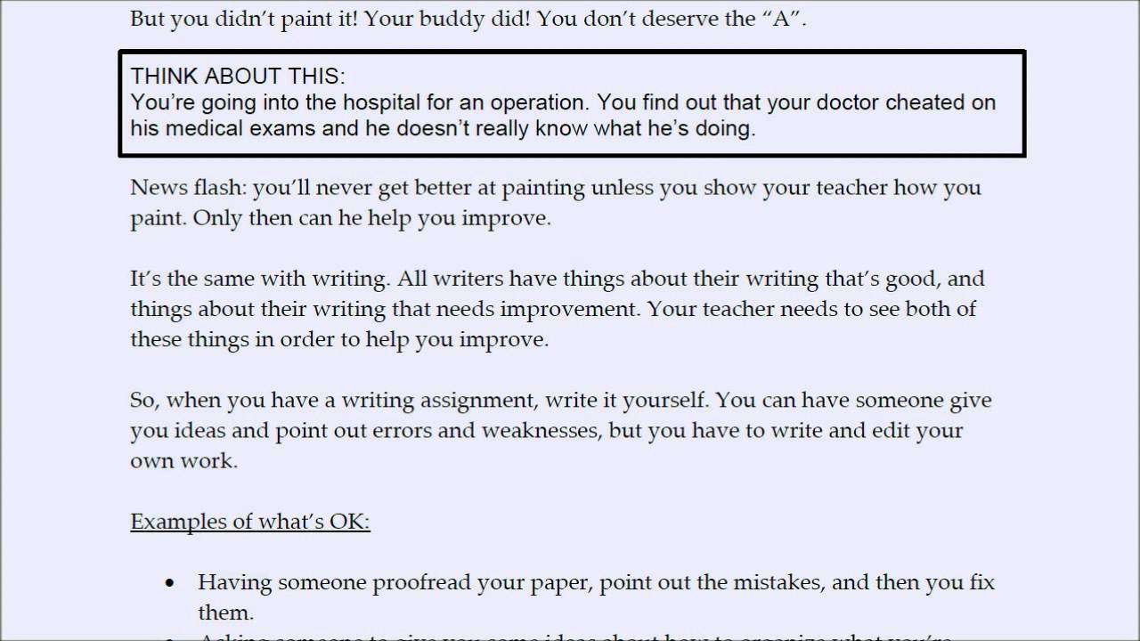 Helping versus cheating - YouTube