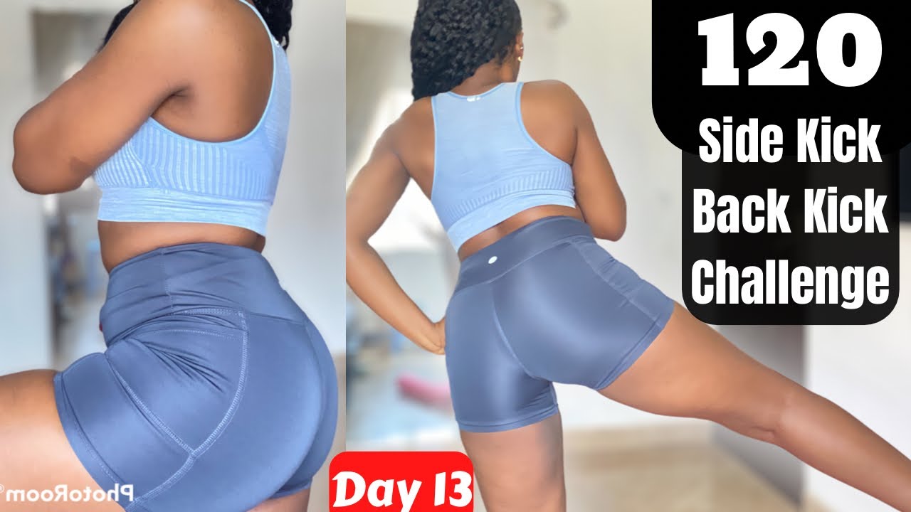 Day 13 🔥🔥 Glute Workout 120 Side Kick , Back kick Challenge - YouTube
