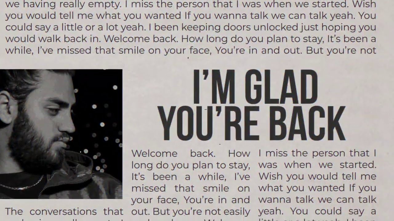 Ali Gatie - Welcome Back feat. Alessia Cara (Official Lyric Video ...