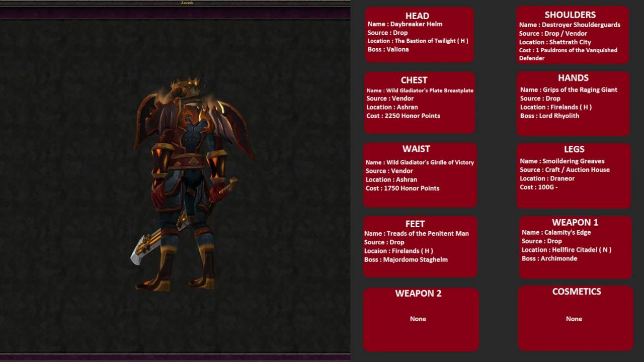 10 Awesome Plate Transmogs ( Warrior ) - 2016 - ( World Of Warcraft ...