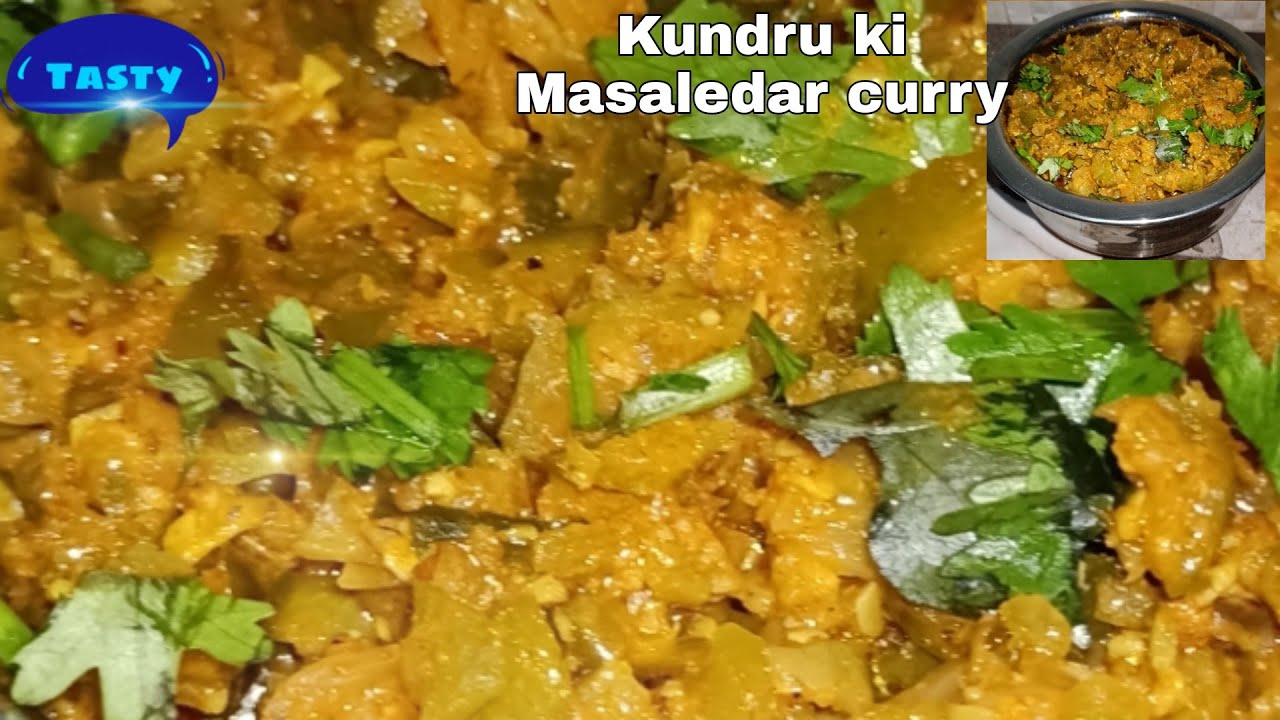 Masaledar kundru Curry | Tendli curry | Spicy Ivy Gourd curry | Tindora ...