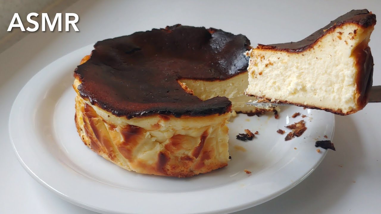 5가지 재료로 바스크 치즈케이크 만들기 Basque Cheese Cake - YouTube