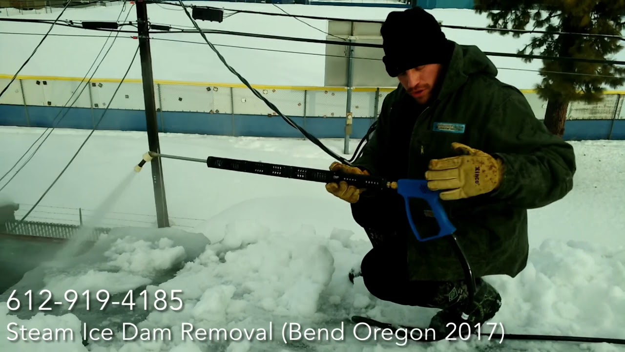 Oregon Ice Dam Removal with Steam - YouTube